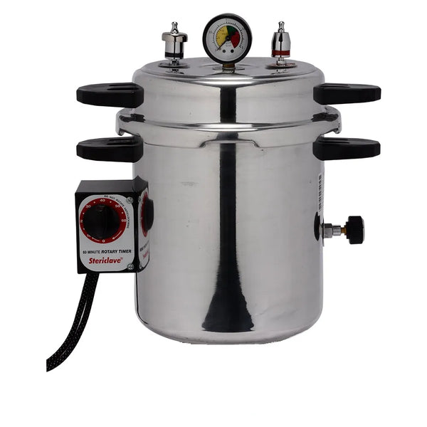 Life Steriware Dental Autoclaves With Rotary Timer in Mirror Finish ...