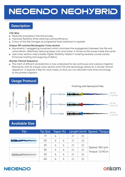 Neohybrid- Off-centred Rectangular Cross-section Rotary Files – Buy ...