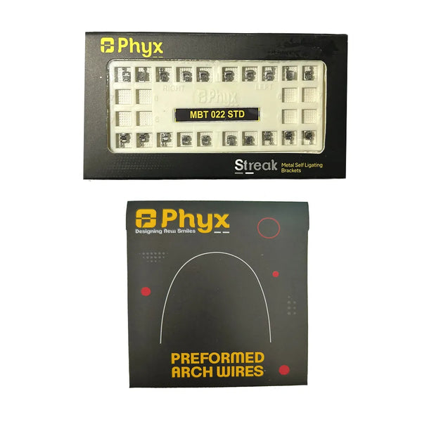 Phyx Streak Metal Self Ligating Brackets – Dentalmantraa